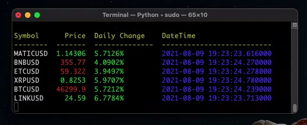 GitHub - FinageLTD/python-console-based-prices: Python console based Real-Time cryptocurrency ...
